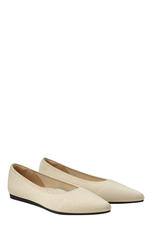 Vivaia Pointed-toe Ballet Flats - Cream Ivory - Water Repellent